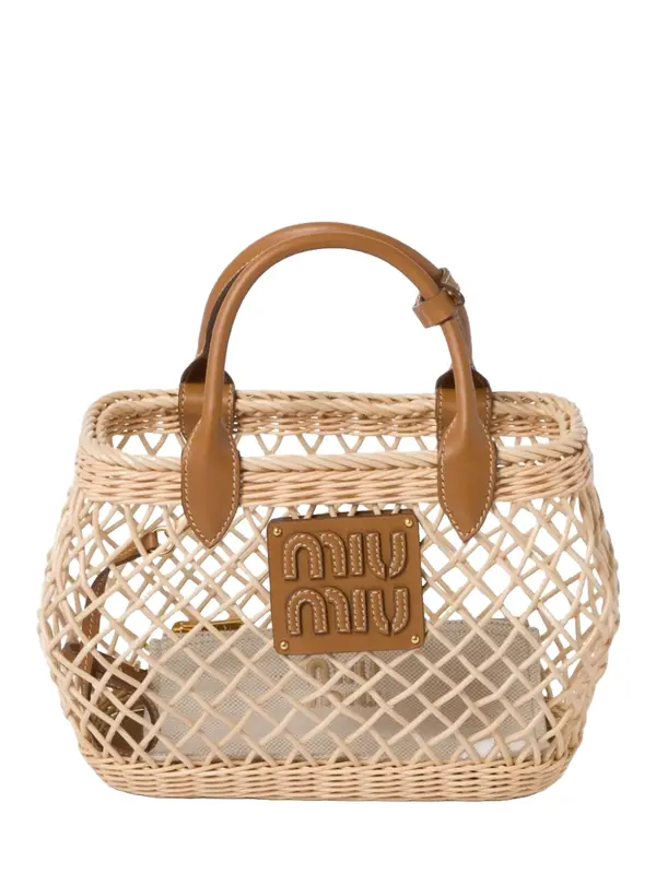 Miu Miu Interwoven Tote Bag - Neutrals