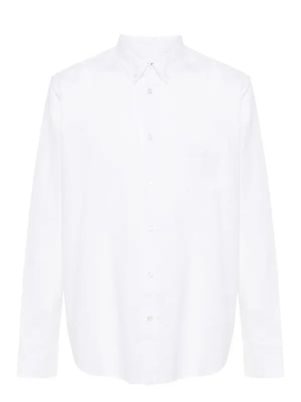 SAMSOE SAMSOE Liam Slub-texture Shirt - White