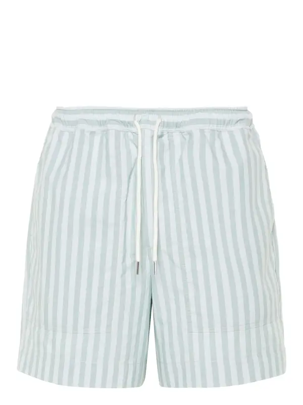 Maison Kitsuné Striped Board Shorts - Blue