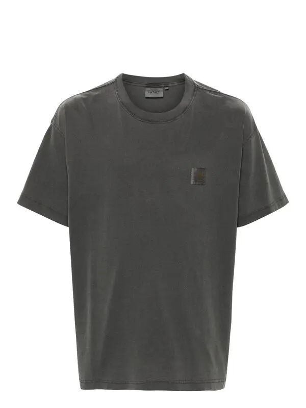 Carhartt Work In Progress Nelson Logo-patch Cotton T-shirt - Grey