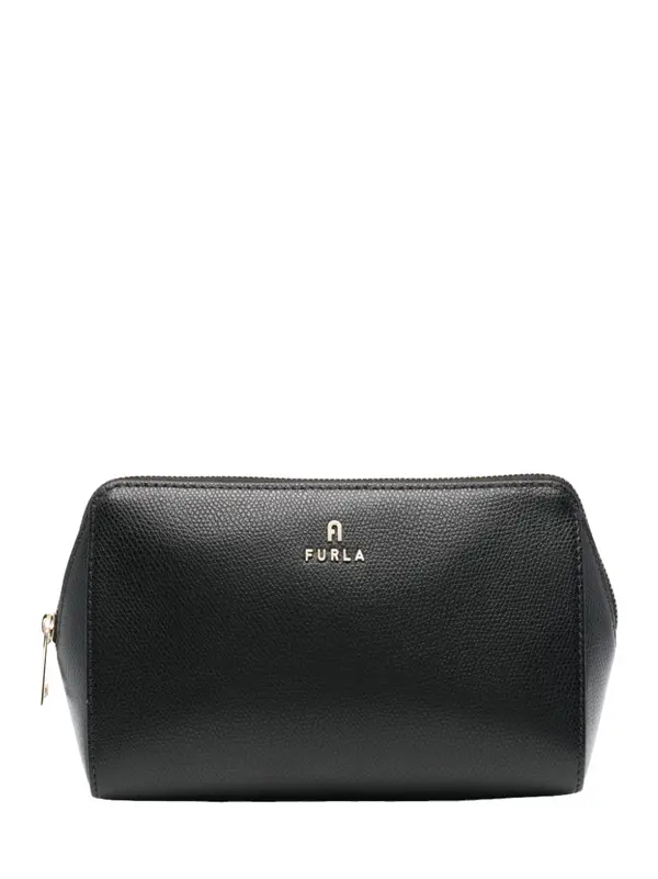 Furla Camelia Leather Makeup Bag - Black