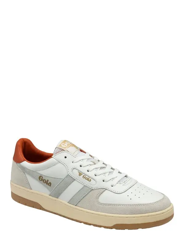 Gola Hawk Leather Sneaker - White/smoke/moody Orange