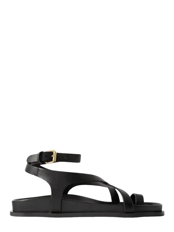 A.emery Jalen Slim Leather Sandals - Black