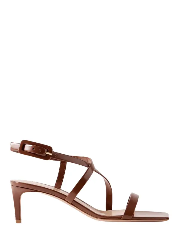 GIANVITO ROSSI Lindsay 55 Leather Sandals - Brown