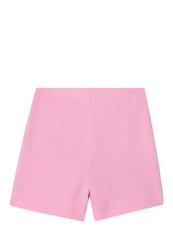 Nanushka Elza High-rise Slub Shorts - Baby Pink