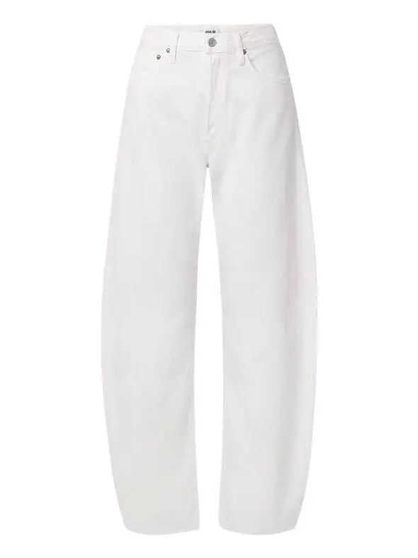 AGOLDE Luna High-rise Barrel-leg Jeans - White