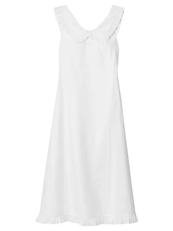 MOLLY GODDARD Laura Ruffled Midi Dress - White