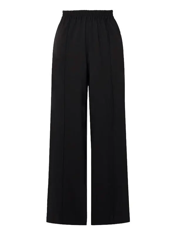 Matteau Wool-blend Straight-leg Trousers - Black
