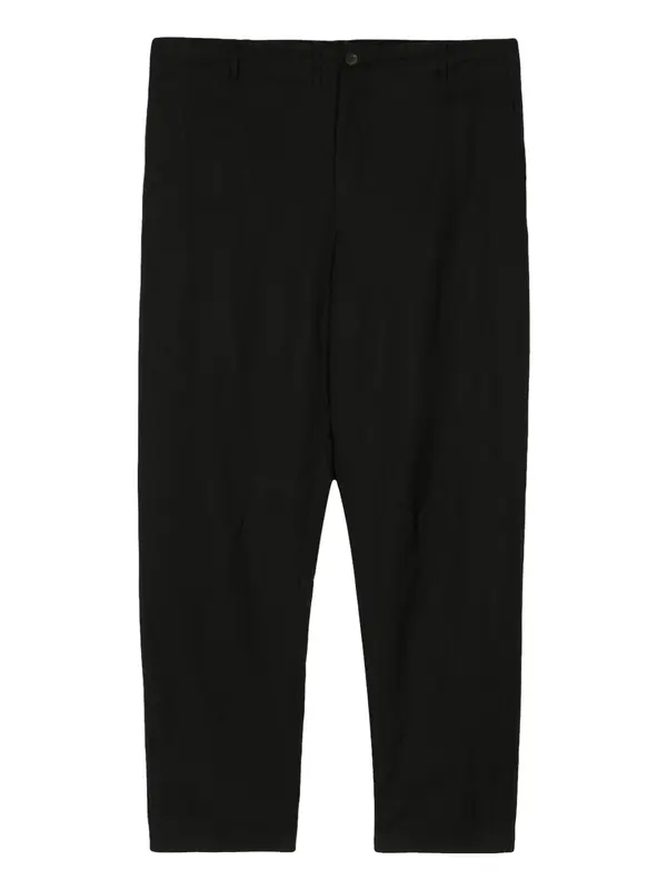 FORME D'EXPRESSION Cotton Cropped Trousers - Black