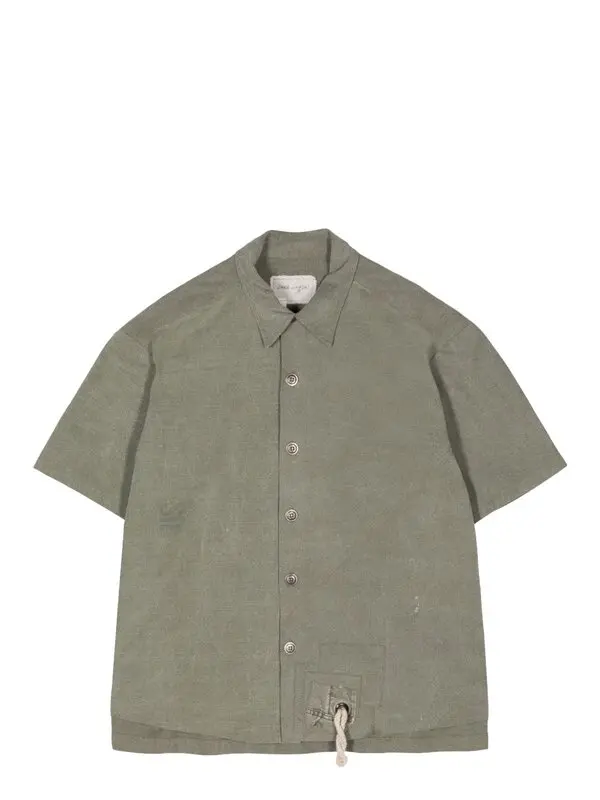 GREG LAUREN Army Tent Cotton Shirt - Green