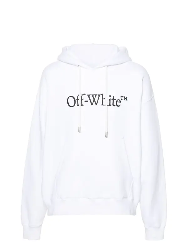 Off-White Big Bookish Skate Cotton Hoodie - White