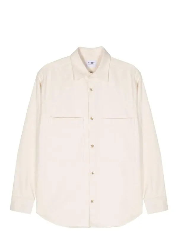 Nn07 Freddy Long-sleeve Cotton Shirt - Neutrals