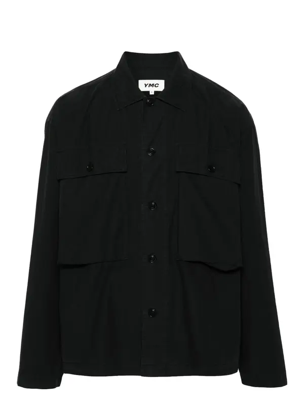 You Must Create Military Cotton Shirt - Black