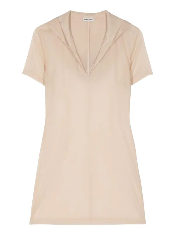 LOW CLASSIC Sheer Hooded Top - Neutrals