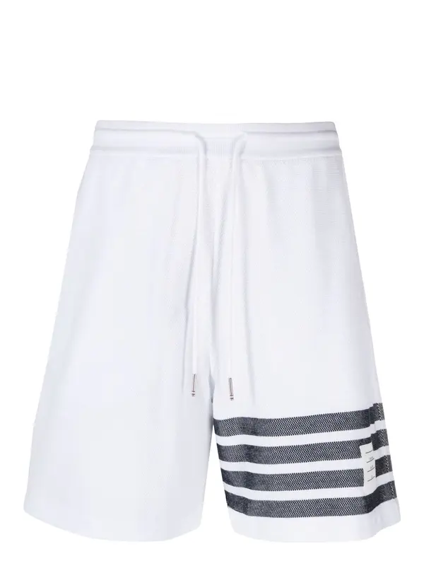 Thom Browne 4-bar Striped Shorts - White