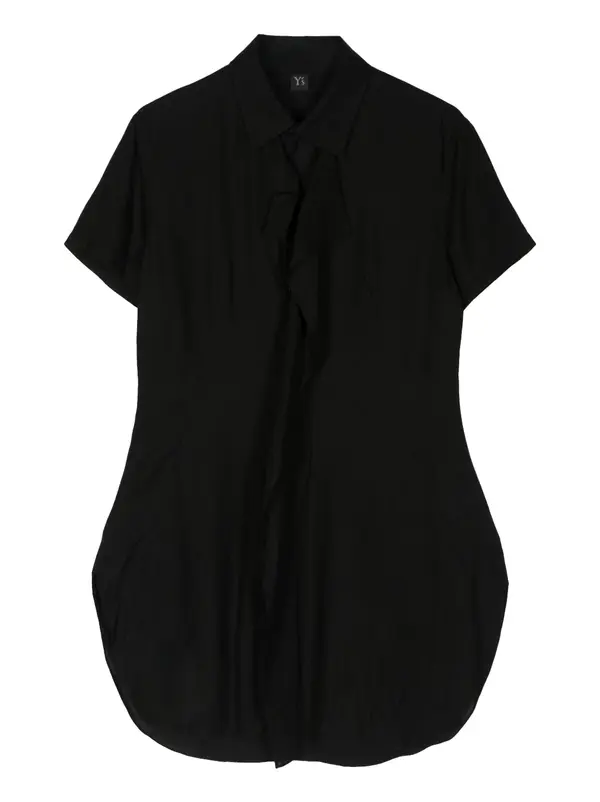 Y’s Ruffled Shirt - Black