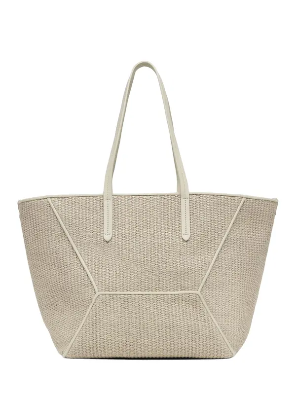 Brunello Cucinelli Techno Bc Duo Raffia Tote Bag - Neutrals