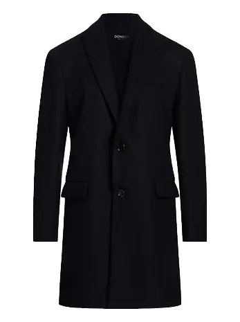 DONDUP Single-breasted Felt Coat - Navy
