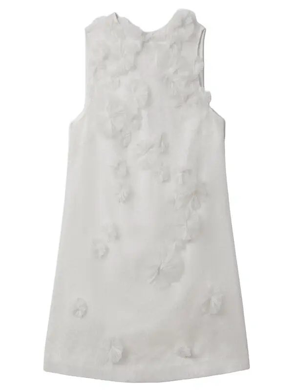 Rachel Gilbert Silk Organza Mini Dress - Ivory
