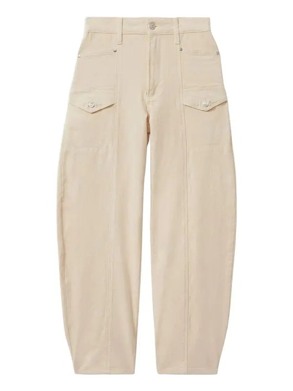 Paige Alexis Barrel Leg Jeans - Blonde Sand