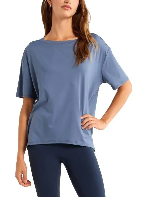 Zella Equilibrium Cocoon T-shirt - Blue Vintage