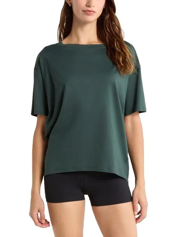 Zella Equilibrium Cocoon T-shirt - Green Timber