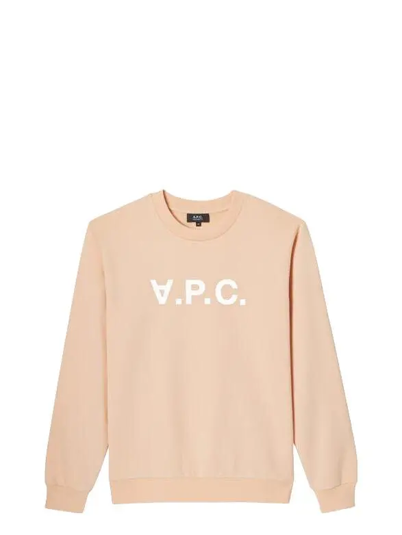 A.p.c. Grand V.p.c. Logo Sweatshirt - Peche / Blanc