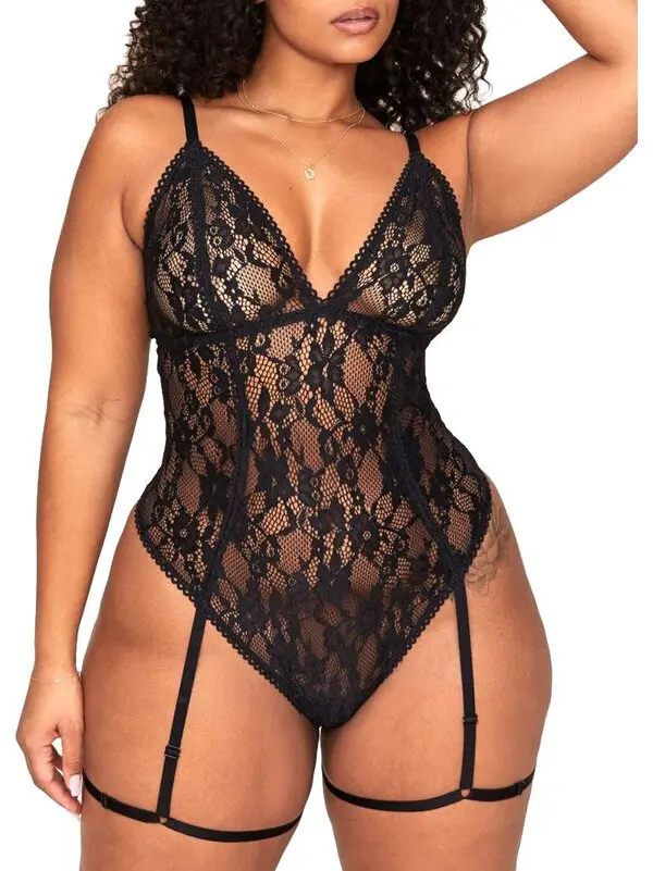 ADORE ME Clarisse Lace Bodysuit - Black