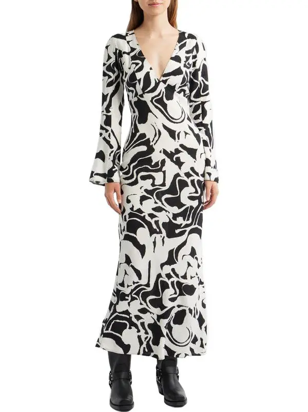 Topshop Lea Floral Maxi Dress - White Multi