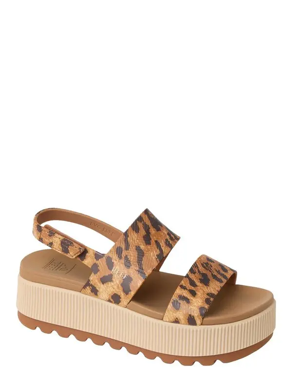 Reef Water Vista Platform Slingback Sandal - Leopard