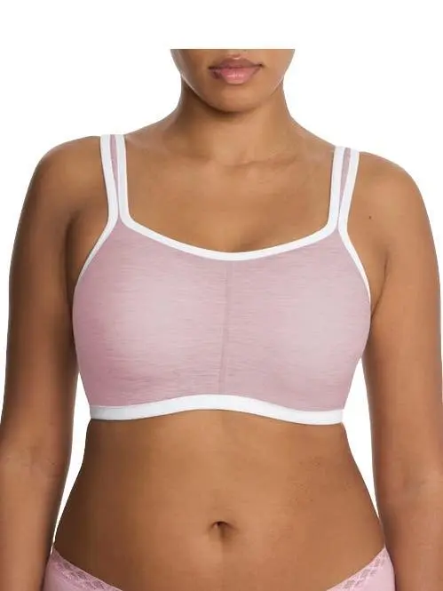 Natori Yogi Convertible Sports Bra - Pink Velvet Heather/lght Ivory
