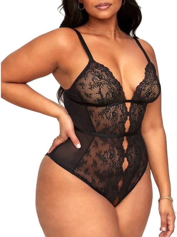 ADORE ME Rosie Crotchless Bodysuit Lingerie - Black