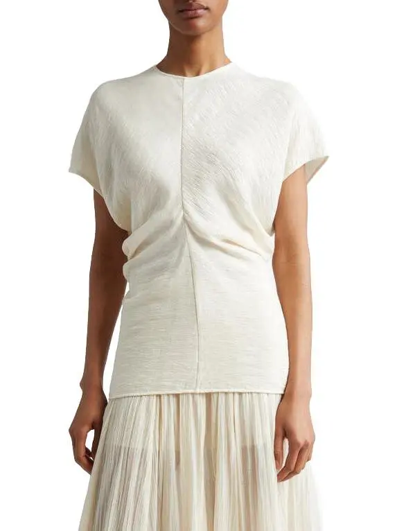 TOTEME Crinkle Texture Knit Top - Cream