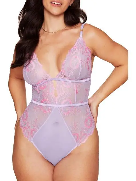 ADORE ME Calissa Lace Bodysuit - Medium Purple