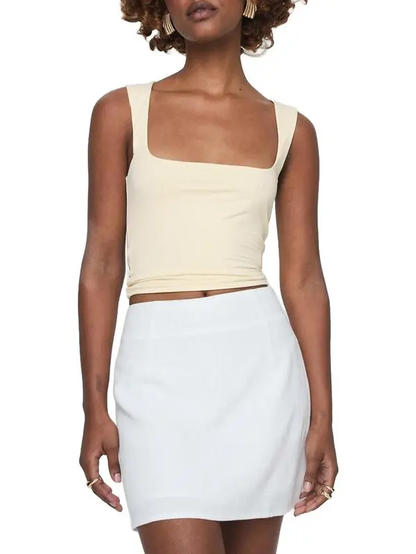 Princess Polly Back In Time Tank - Cream