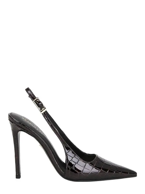 Retrofete Cindy Slingback Heel - Burgundy Croco