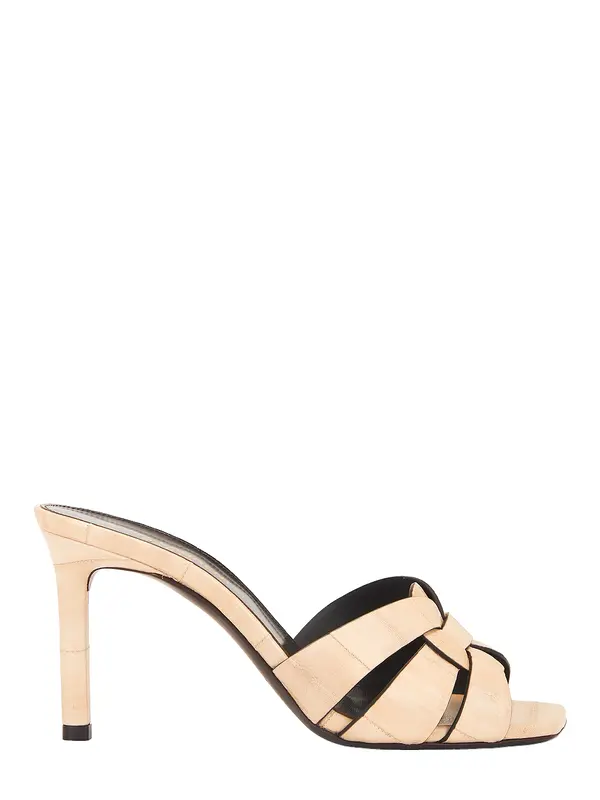 Saint Laurent Tribute Mule Sandal - Brave Ivory