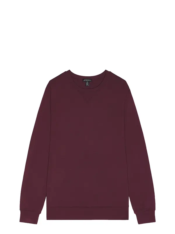 Beyond Yoga Always Beyond Pullover Crew - Midnight Burgundy