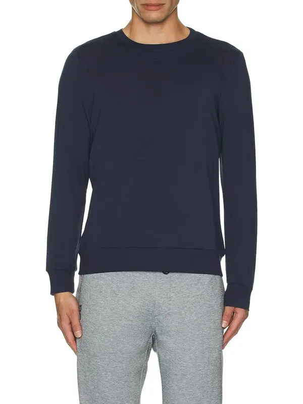 Beyond Yoga Always Beyond Pullover Crew - Nocturnal Navy