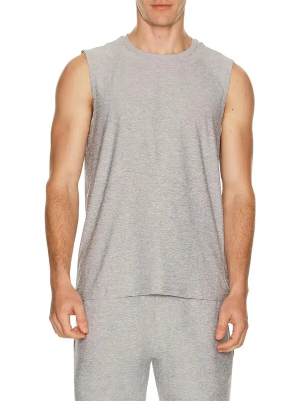 Beyond Yoga Featherweight Freeflo Muscle Tank - Silver Mist