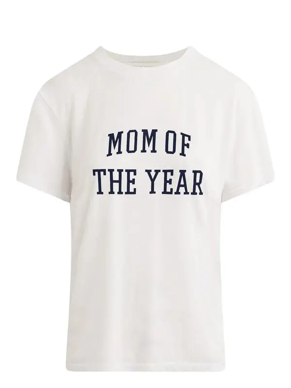 FAVORITE DAUGHTER Mom Of The Year Classic Collegiate T-shirt - White Navy