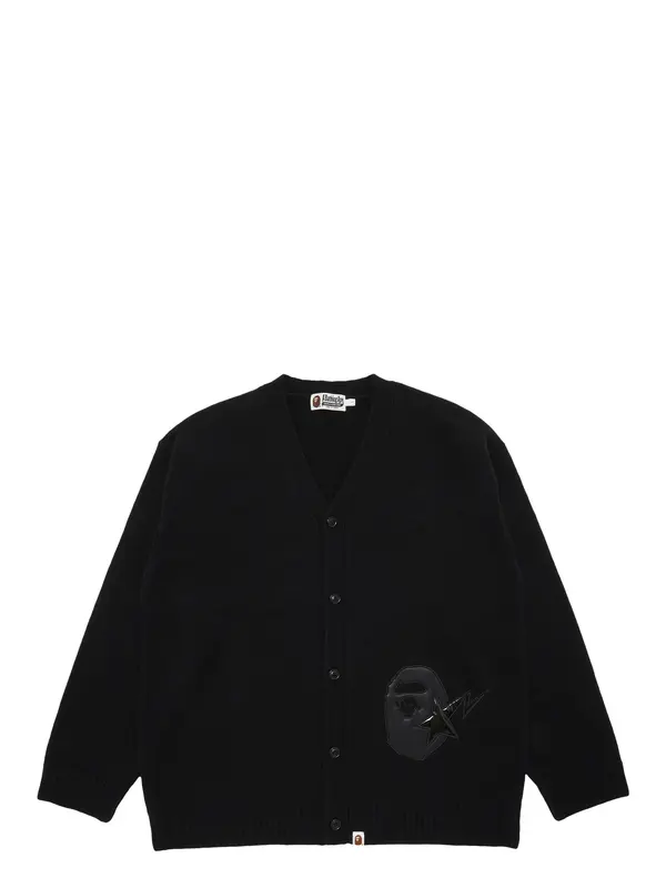 A BATHING APE Exclusive Knit College Cardigan - Black