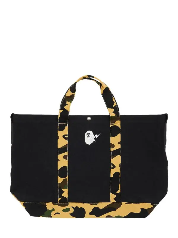 A BATHING APE Camo Detail Tote Bag - Black