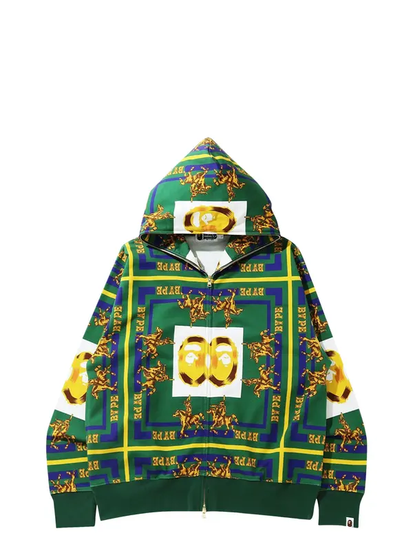 BAPE Double Ape Head Relaxed Full Zip Hoodie - Green