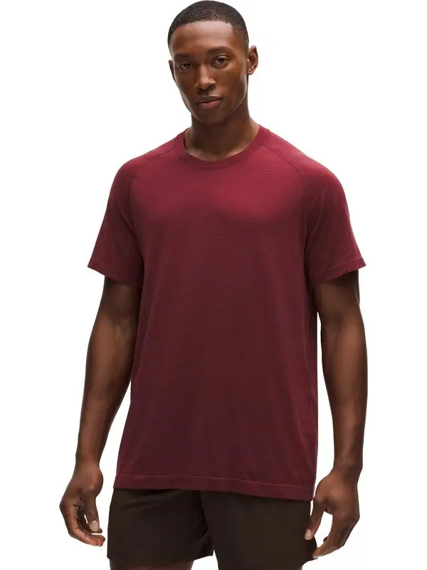 Lululemon Metal Vent Tech Short Sleeve - Oxford Red/burgundy Bay