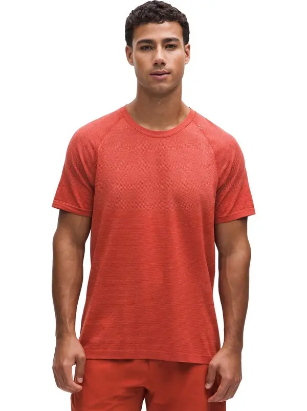 Lululemon Metal Vent Tech Short Sleeve - Rustic Coral/dare Devil