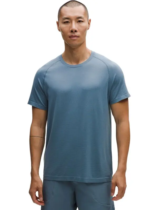 Lululemon Metal Vent Tech Short Sleeve - Steel Blue/steel Blue