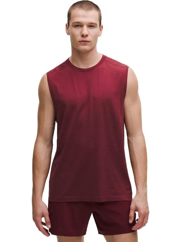 Lululemon Metal Vent Tech Sleeveless Shirt - Oxford Red/burgundy Bay