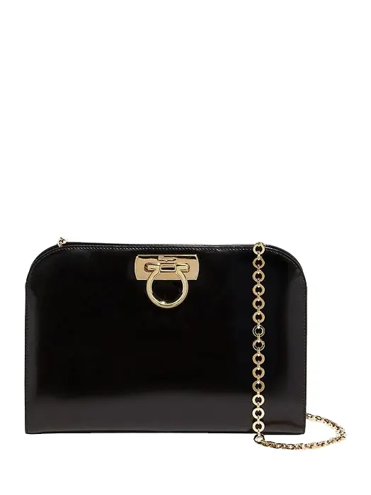 FERRAGAMO Diana Clutch - Black