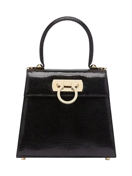 FERRAGAMO Iconic Top Handle Bag - Black